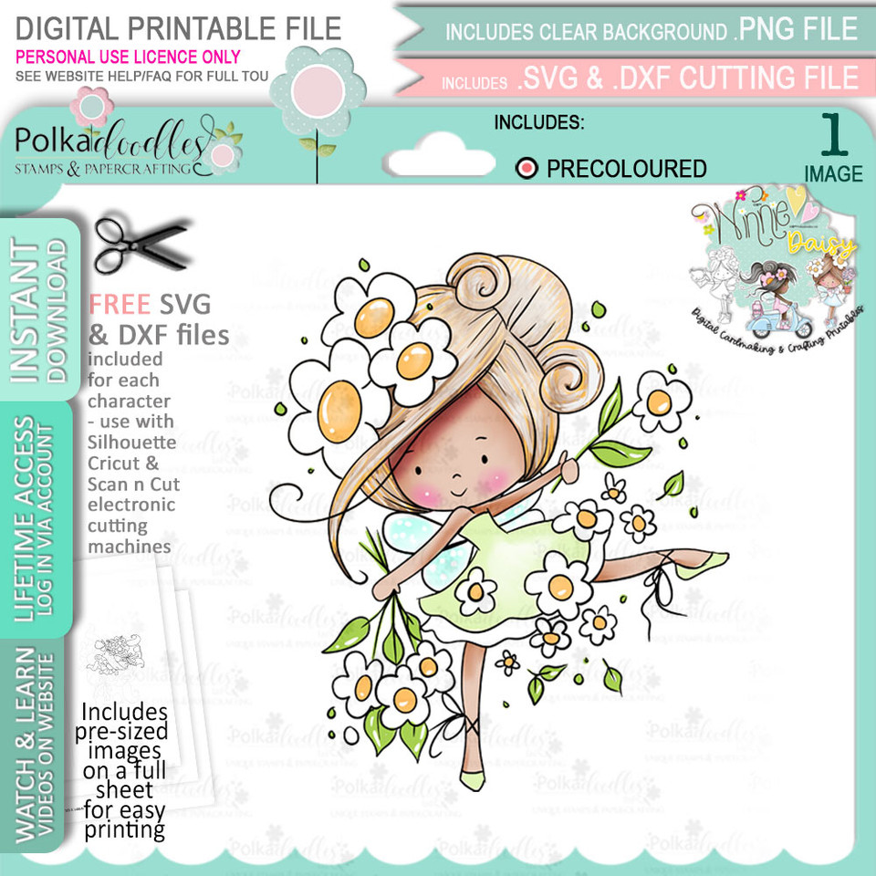 Daisy Dance Flower Fairy - Winnie Daisy Fairy cute girl printable ...