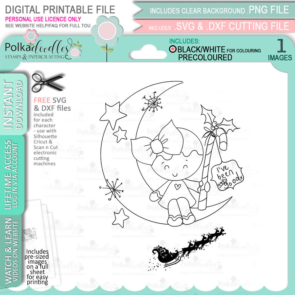 Gingerbread Holly digital stamp BUNDLE - printable clipart for ...