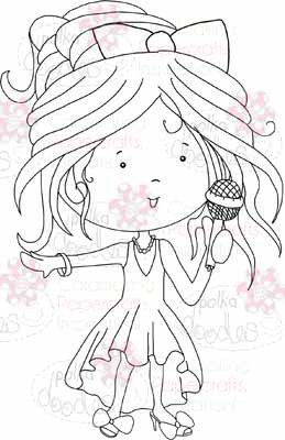 Singing Sally digital stamp download - Polkadoodles card making craft ...