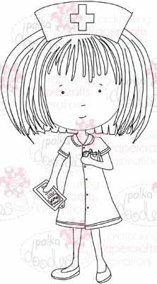 Nurse Annie digital stamp download - Polkadoodles card making craft ...