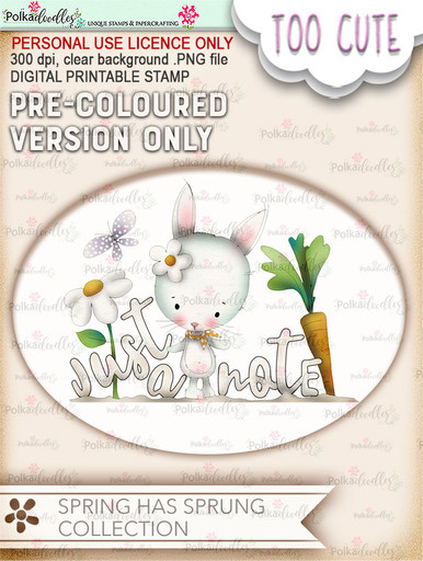 Just a Note - COLOURED Printable Digital download