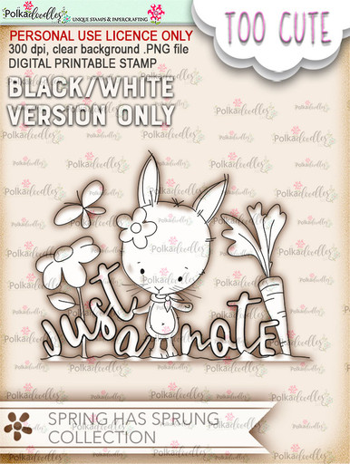 Just a Note - Printable Digital download
