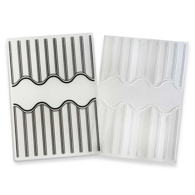 Elegant Stripes Embossing Folder A6/4 x 6" for craft and card making