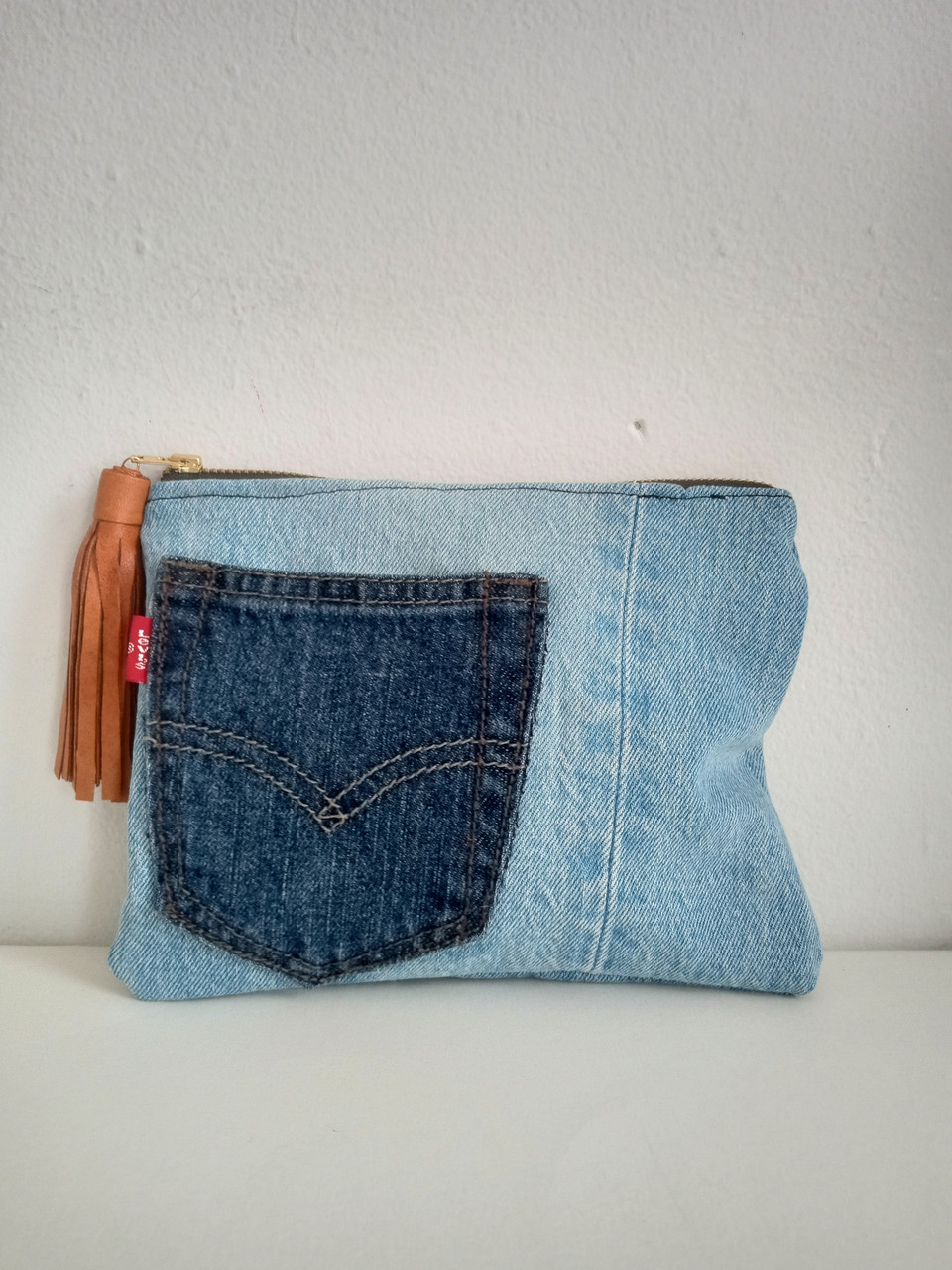 UPCYCLED DENIM ACCESSORY POUCH