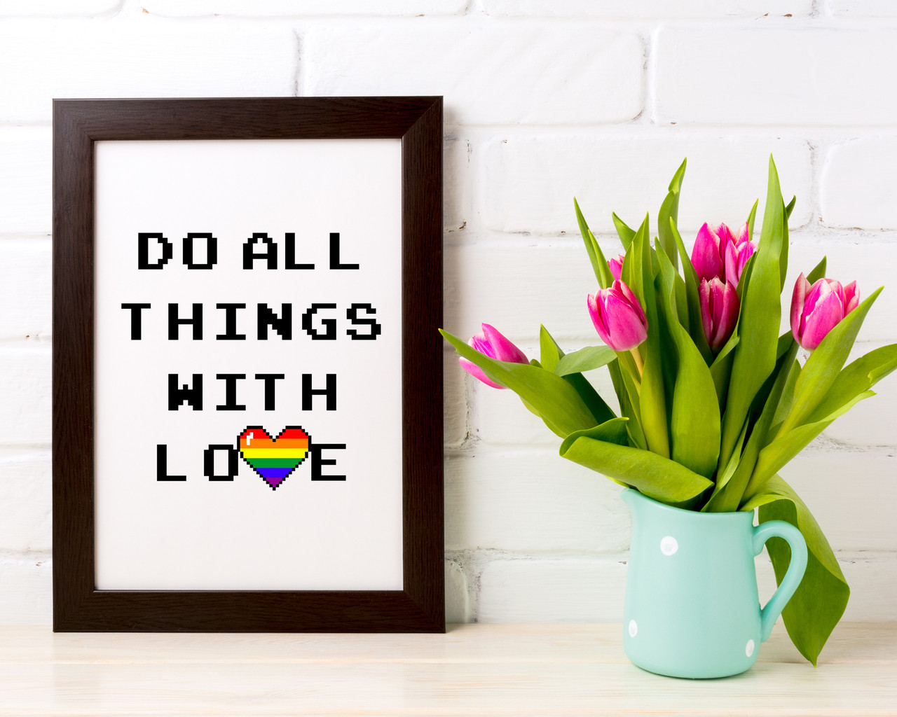 Do All Things With Love Printable Poster