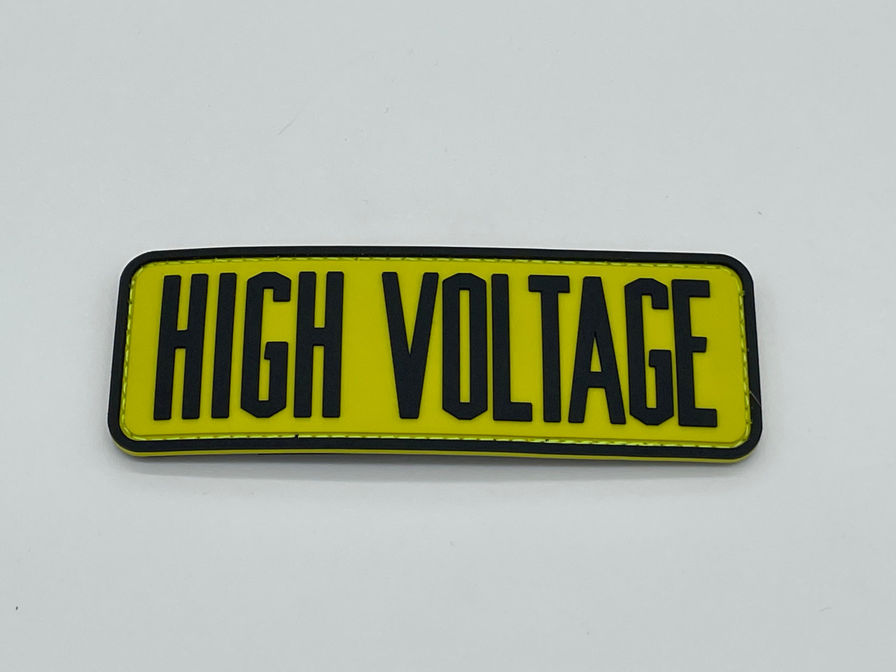 HIGH VOLTAGE Velcro Patch Yellow/Black - LOW DRAG LINEHAND
