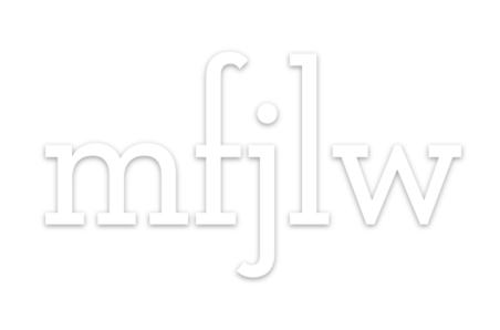 White "mfjlw" decal sticker - LOW DRAG LINEHAND