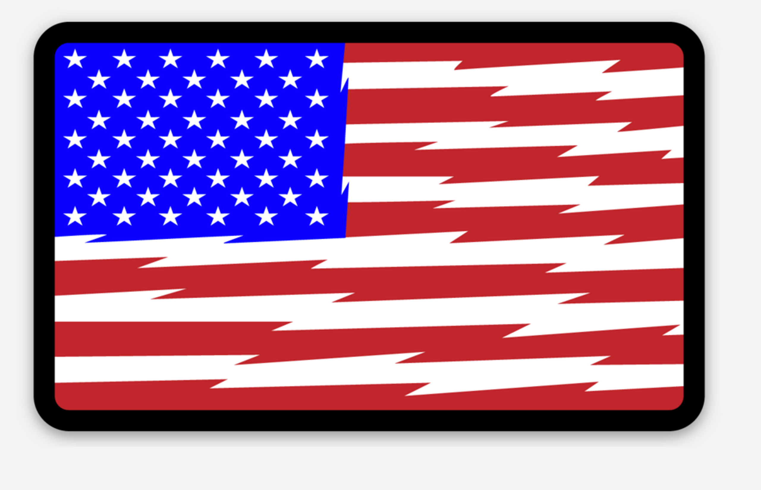 High Voltage Ol Glory Hard Hat Sticker Low Drag Linehand