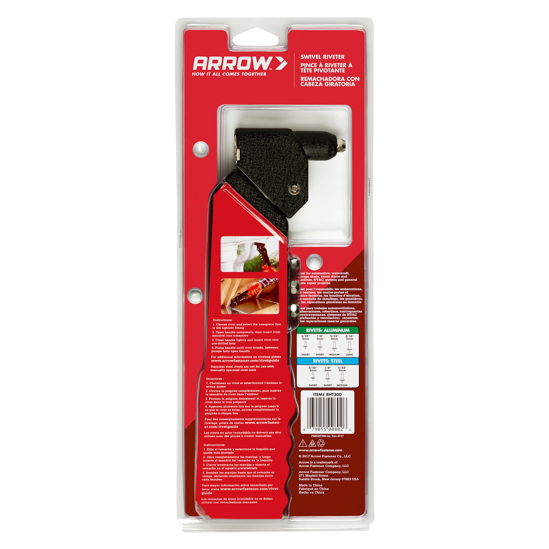Arrow RHT300 One-Handed Swivel Rivet Tool - Arrow Tool Group