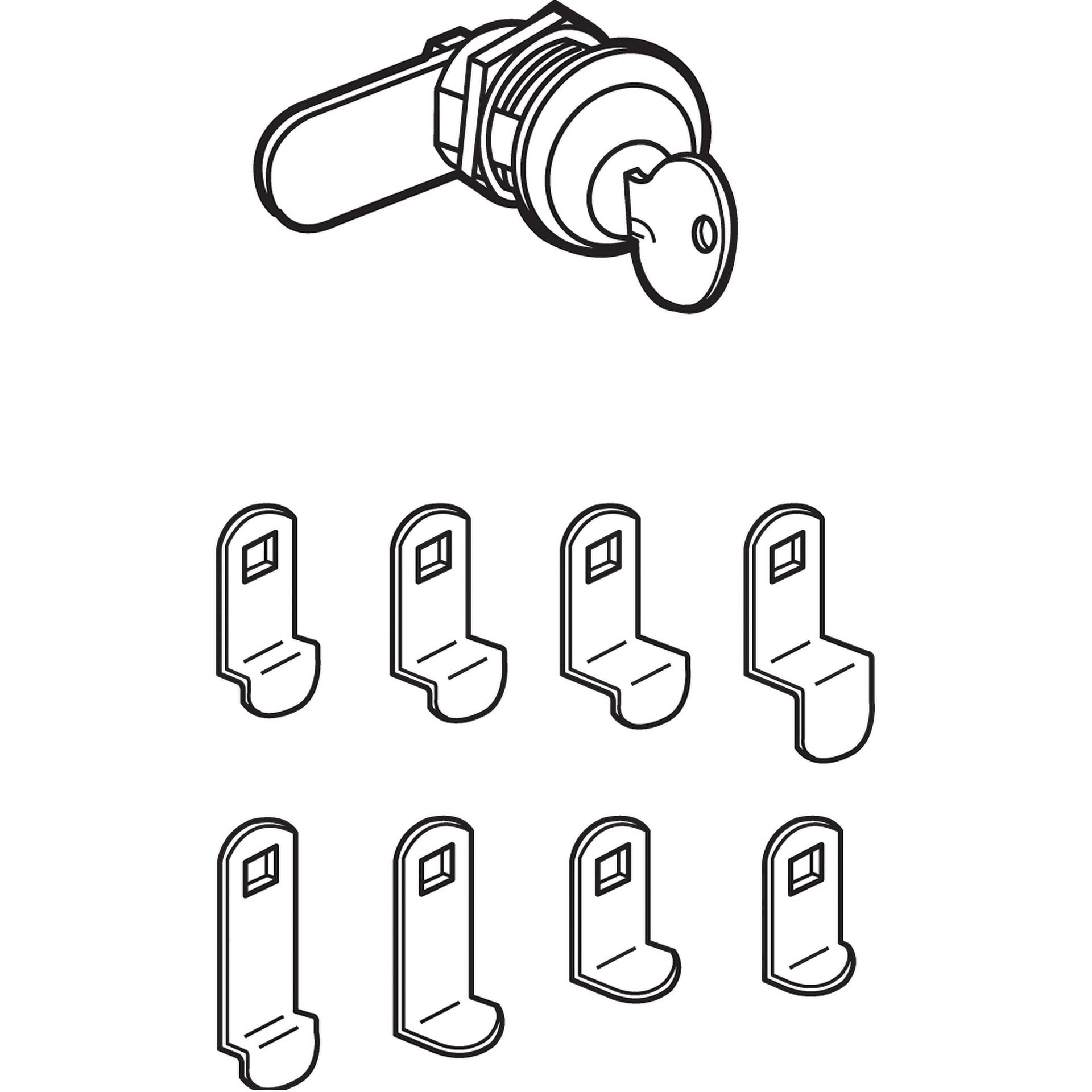Universal 9-Cam, HL1 Keyway Mailbox Lock - Prime-Line Parts