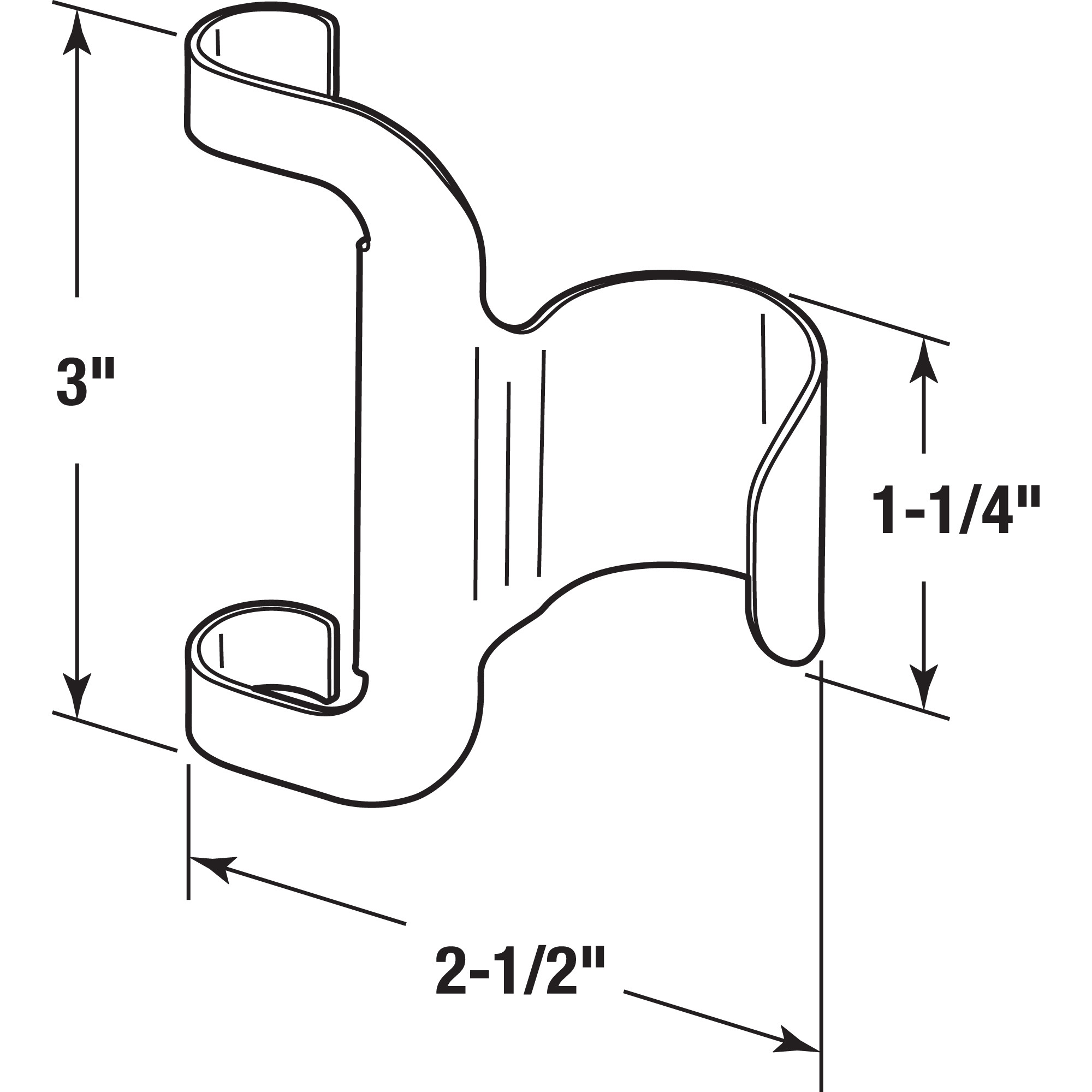 High Security Door Lock Finger Pull Adaptor with Double-Sided Tape ...