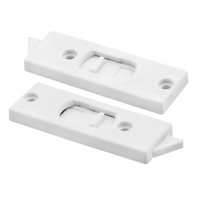 3-3/8 in. White Plastic Window Lock with spring-loaded Tilt Latch ...