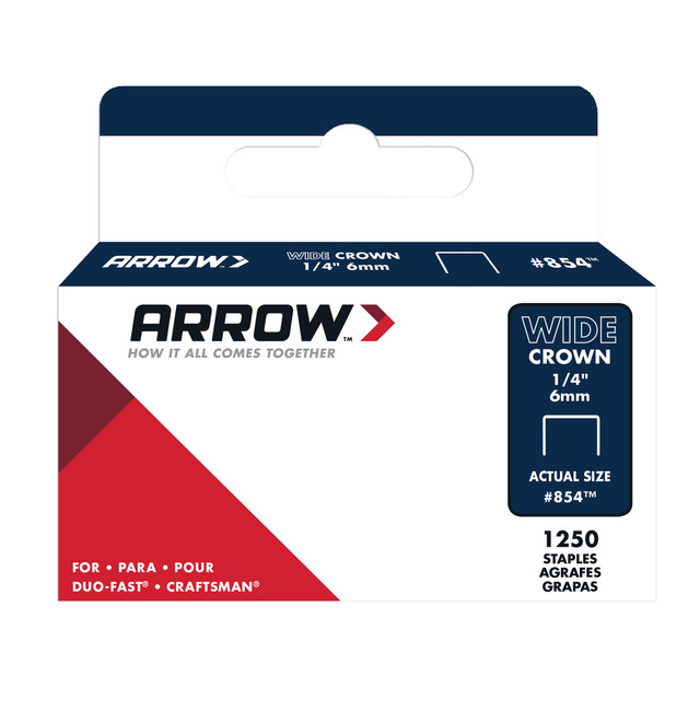 Arrow 854 Heavy Duty Wide Crown Staples for Craftsman/Duo-Fast, 1/4" x ...