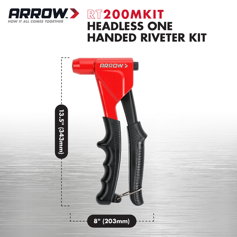 Arrow RT200MKIT Headless One-Handed Rivet Tool Kit-Manual Riveter ...