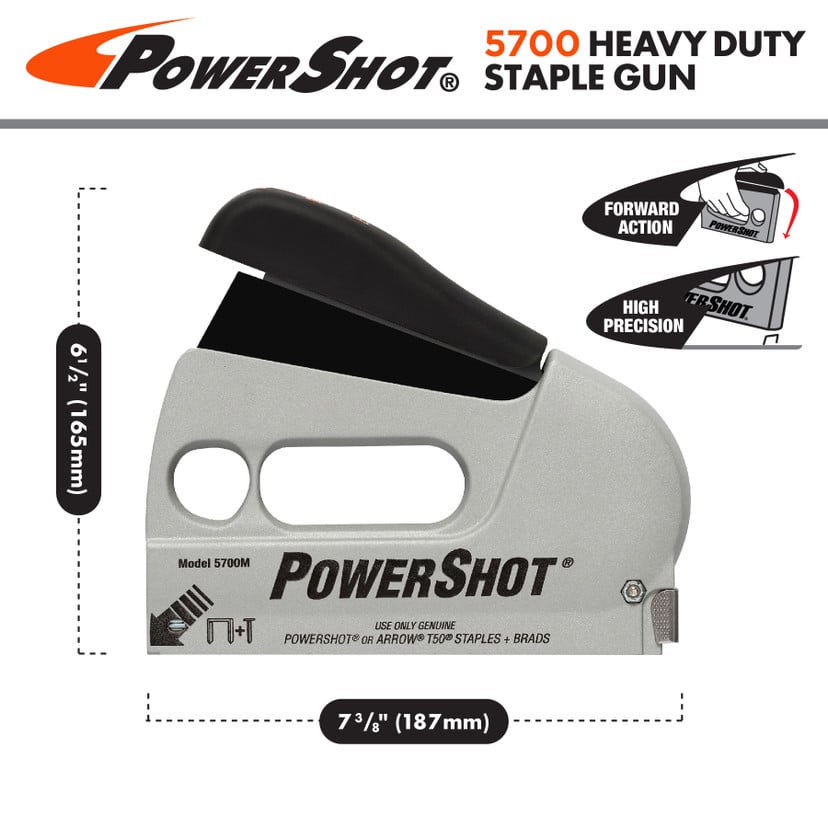 Arrow 5700 PowerShot Heavy Duty Staple and Nail Gun - Arrow Tool Group