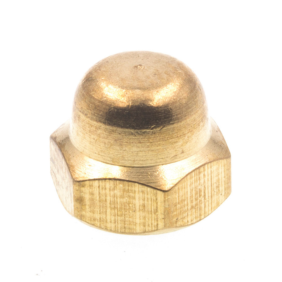 Acorn Cap Nuts, #8-32, Solid Brass (10 Pack) - Prime-Line Parts