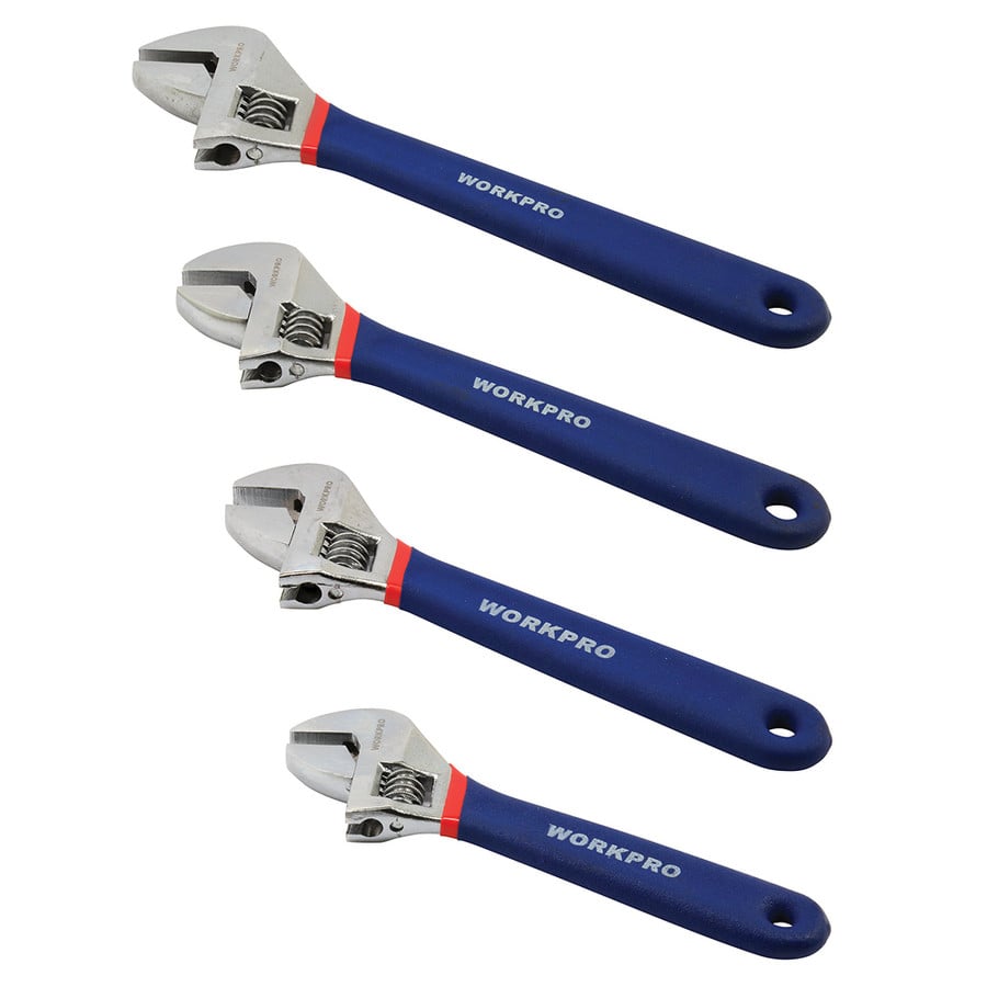 WORKPRO W003205 Adjustable Wrench Set, Chrome Vanadium Steel ...