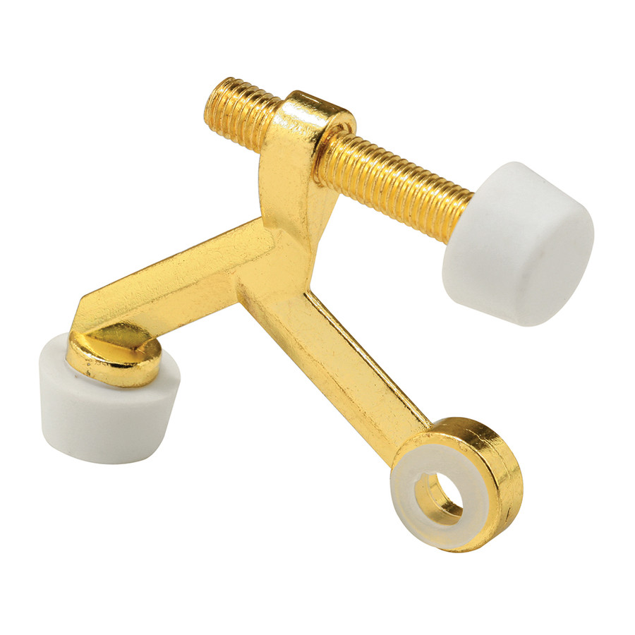 Hinge Pin Door Stop, 1-1/4 in. Bolt, Diecast Construction, Brass Plate ...