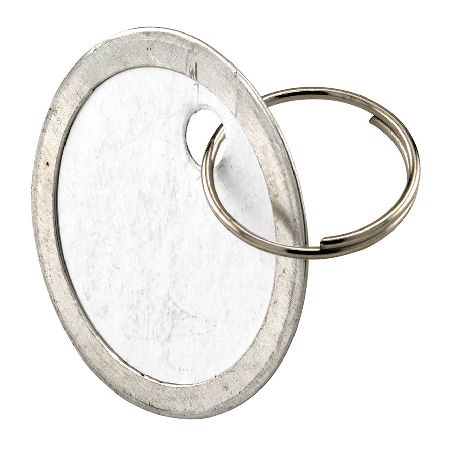 Paper Key ID Tags with Metal Borders and Key Wire Rings (100 Pack ...