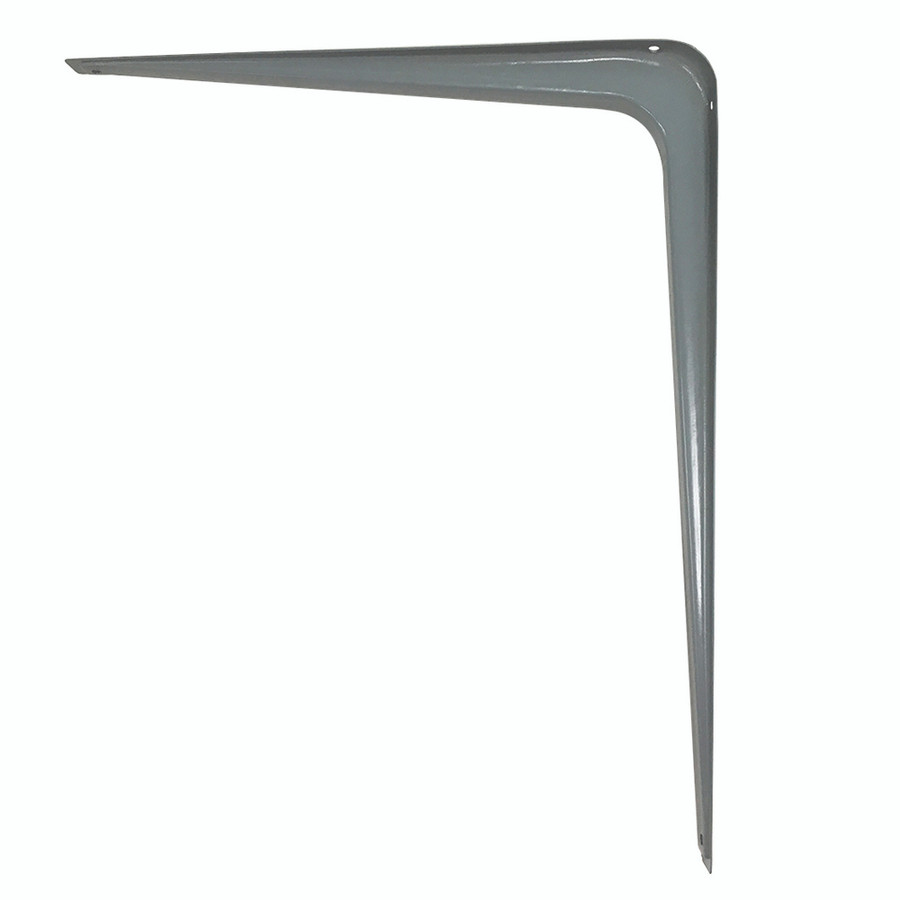 Shelf Brackets, 12-in. x 14-in., Stamped Steel, Gray Enamel Finish (2 ...