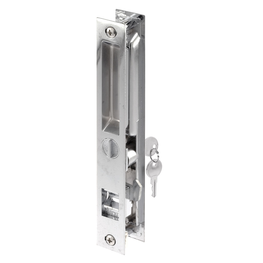 Keyed Sliding Door Flush Latch Handle Set, 6-5/8 in., Diecast ...