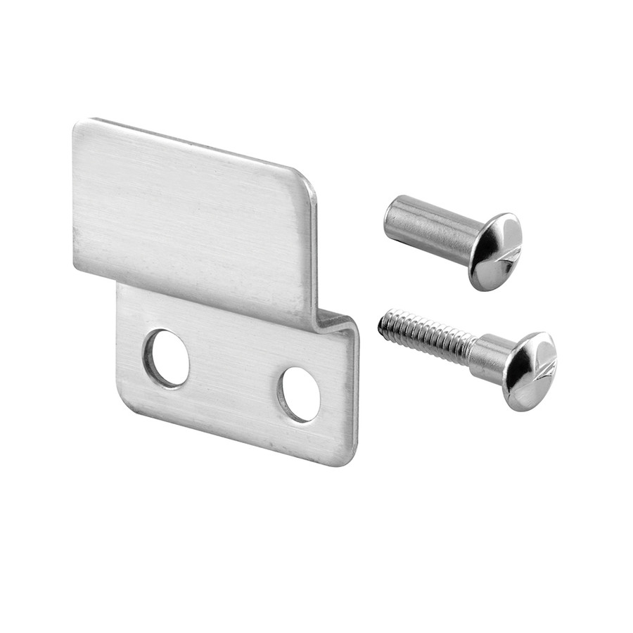 Slide Lock Keeper, 7/8 in. Hole Centers, Stamped Stainless Steel, Satin ...