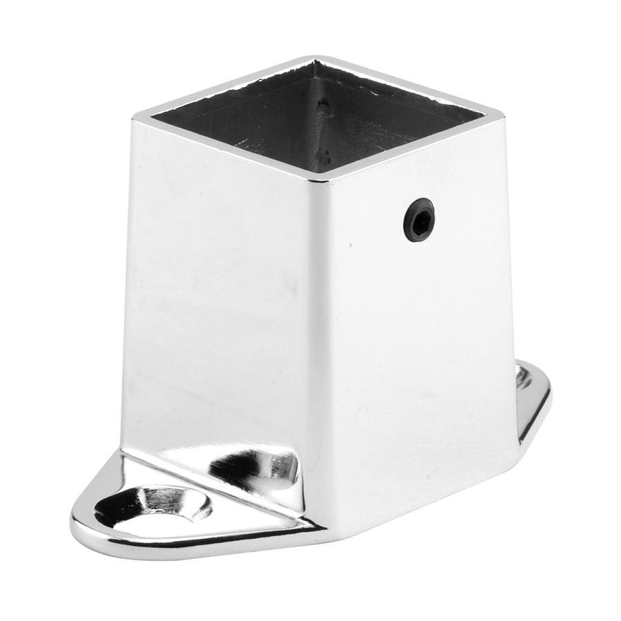 Square Post Shoe, 1-1/4 in., Cast Zamak Construction, Chrome Plated ...