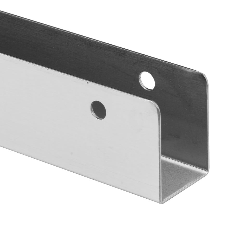 Wall Bracket, 1 in. x 57 in., Stainless Steel, "U" Shape Bracket, 5 ...