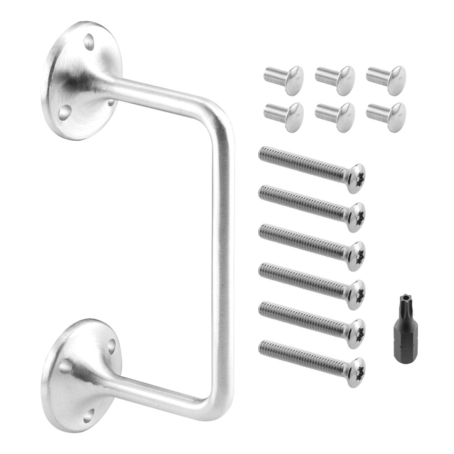 Door Pull, 3 in., ADA, with Fasteners, Stainless Steel (Single Pack ...
