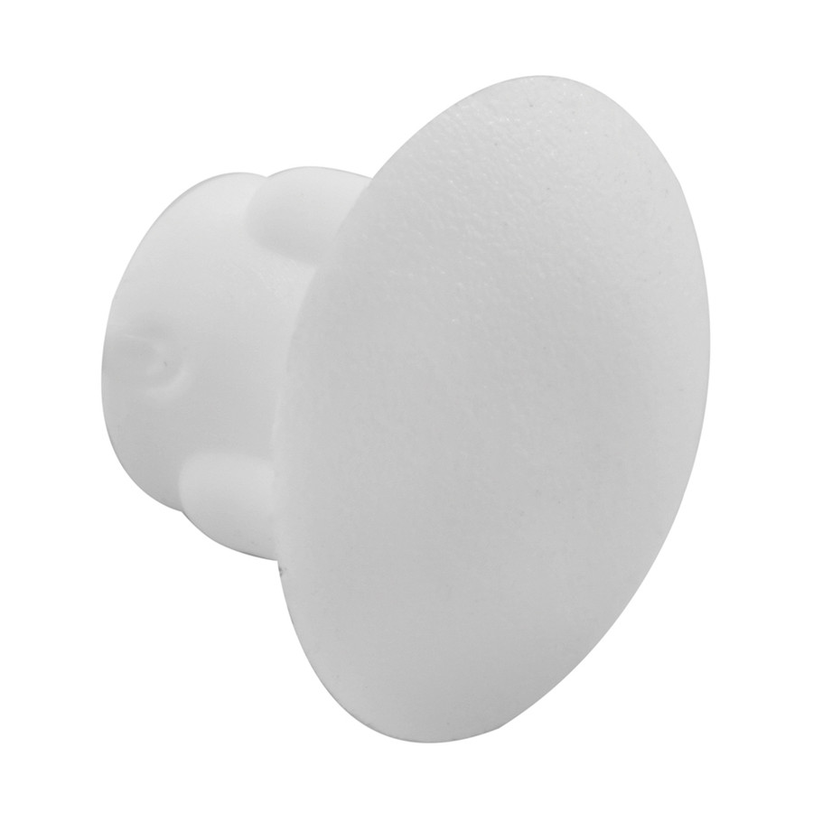 Shelf Peg Hole Caps, 5 mm. Diameter, Plastic Construction, White, Push ...
