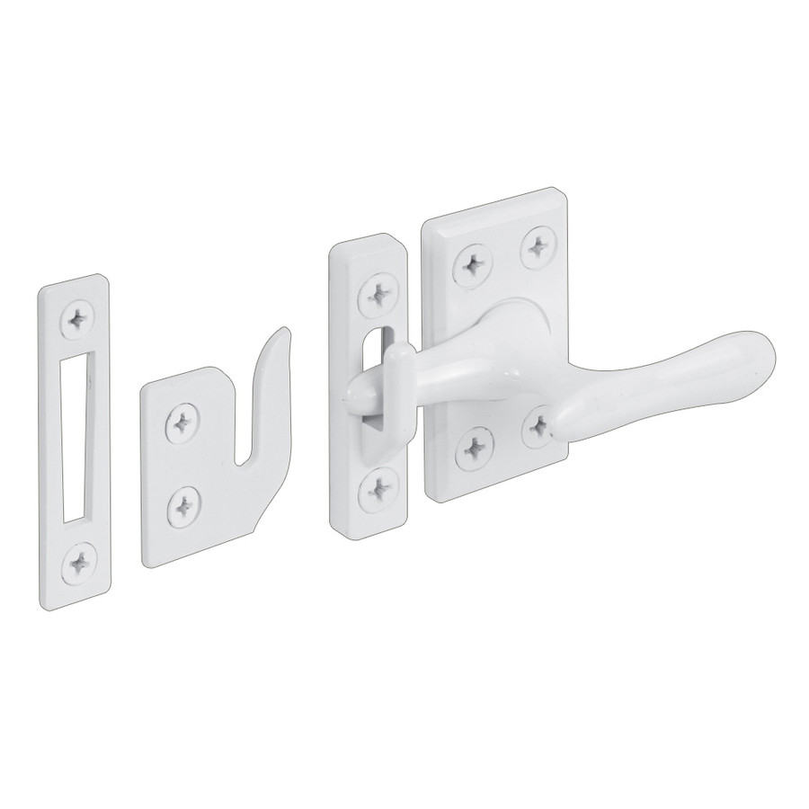 Casement Lock, White, 3 Keepers, Screws (1 Set) - Prime-Line Parts