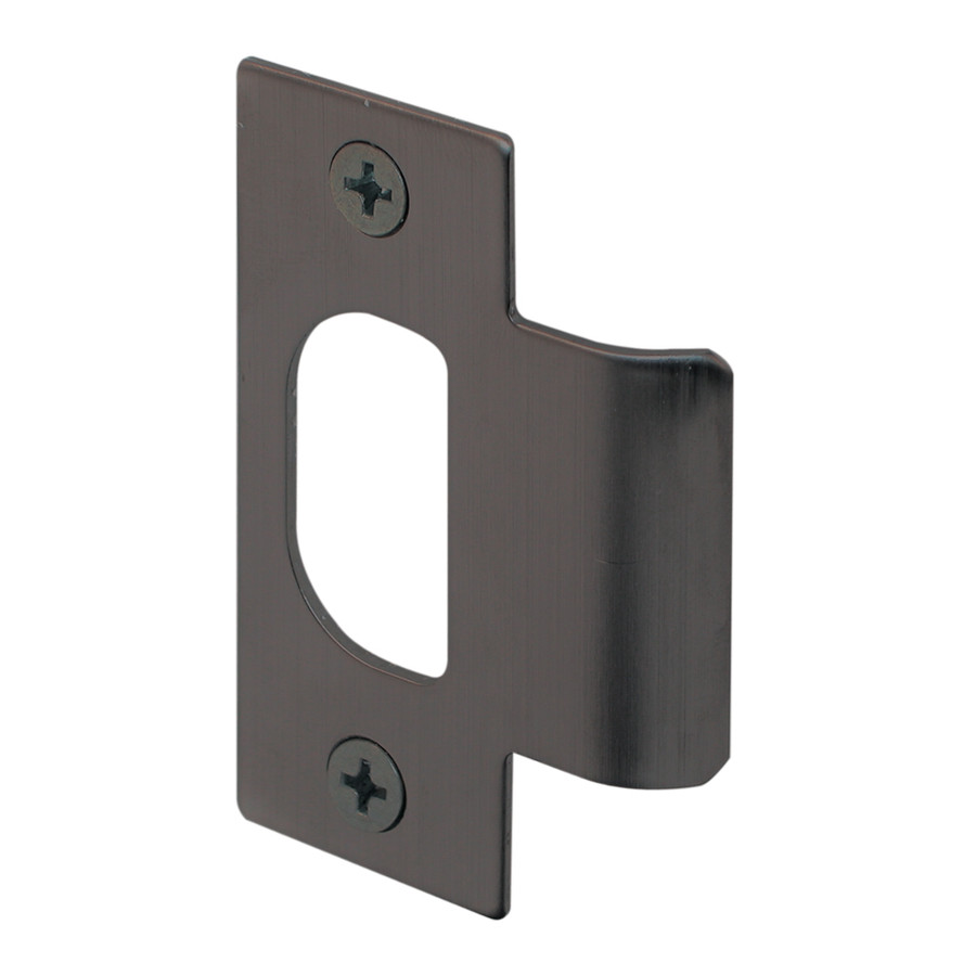 Solid Brass Standard T-strike Door Strike Plate, 2-1/8 in. Hole Spacing ...
