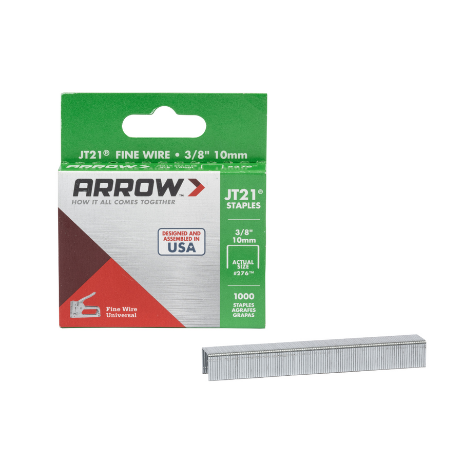 Arrow JT21 Light Duty Craft Staples, 3/8" x 7/16", 1000ct - Arrow Tool ...