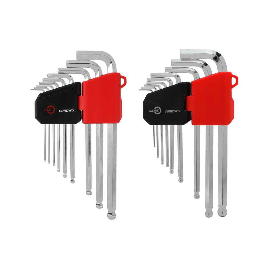 Arrow L-style Hex Key Set with Universal Measurements - 9 Pieces ...