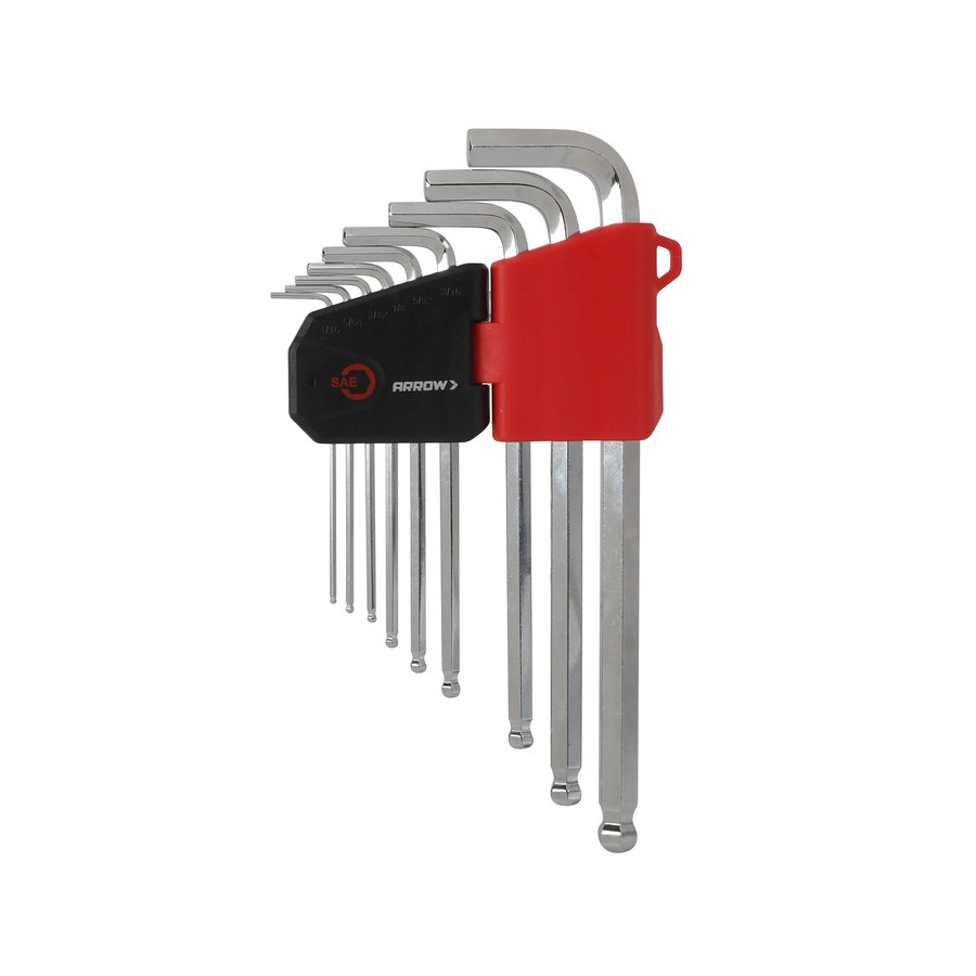 Arrow L-style Hex Key Set with SAE Measurements - 9 Pieces - Arrow Tool ...