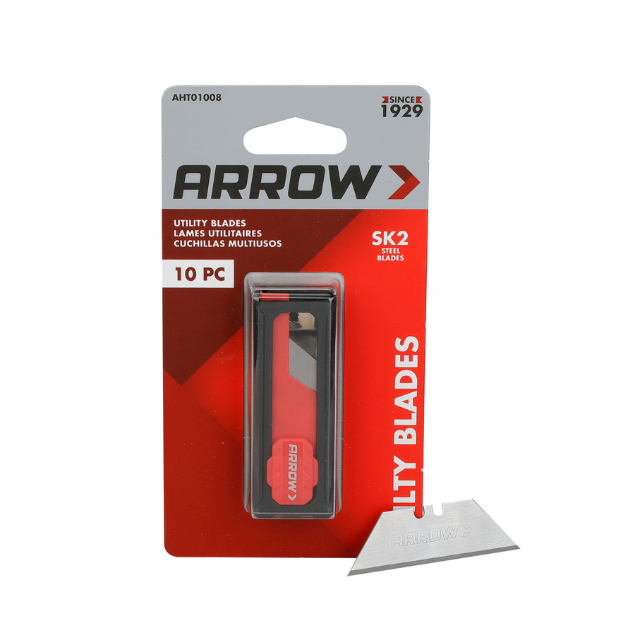 Arrow Steel Utility Blades - 10 Pack - Arrow Tool Group