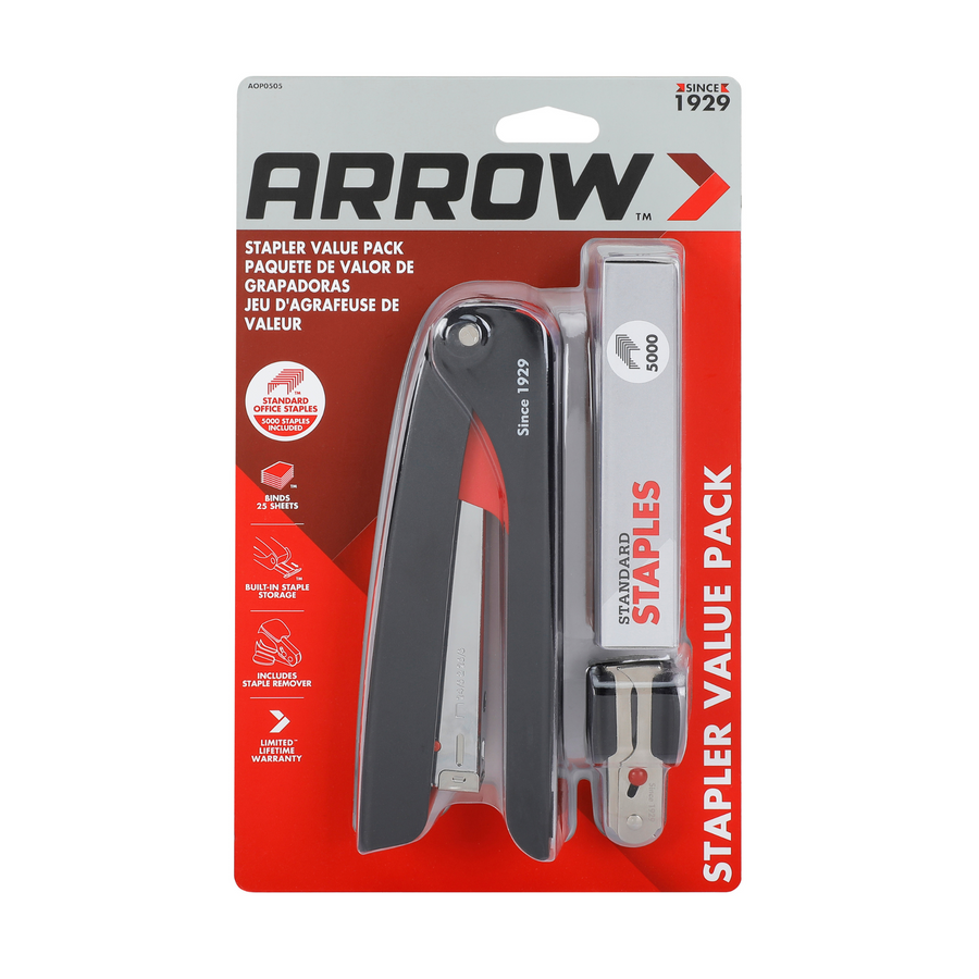 Arrow Stapler Value Pack with Staple Remover and 5000 Staples - Arrow ...