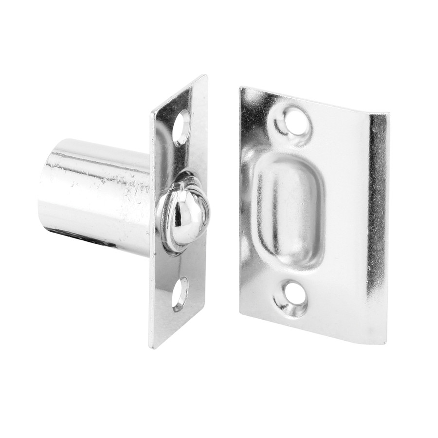 Ball Bullet Catch and Strike, Chrome Plated Steel, Fits 1 in. (Single ...