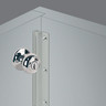 Steel Latch Shield for Swing-In Doors, 6 inch, Gray (Single Pack ...