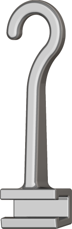 Long Crimpable Surgical "J" Hook - Left - 10 per pack - White Oak ...