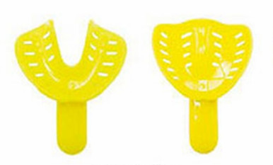 Polystyrene Impression Tray - Large - Yellow - Lower - 50 pack