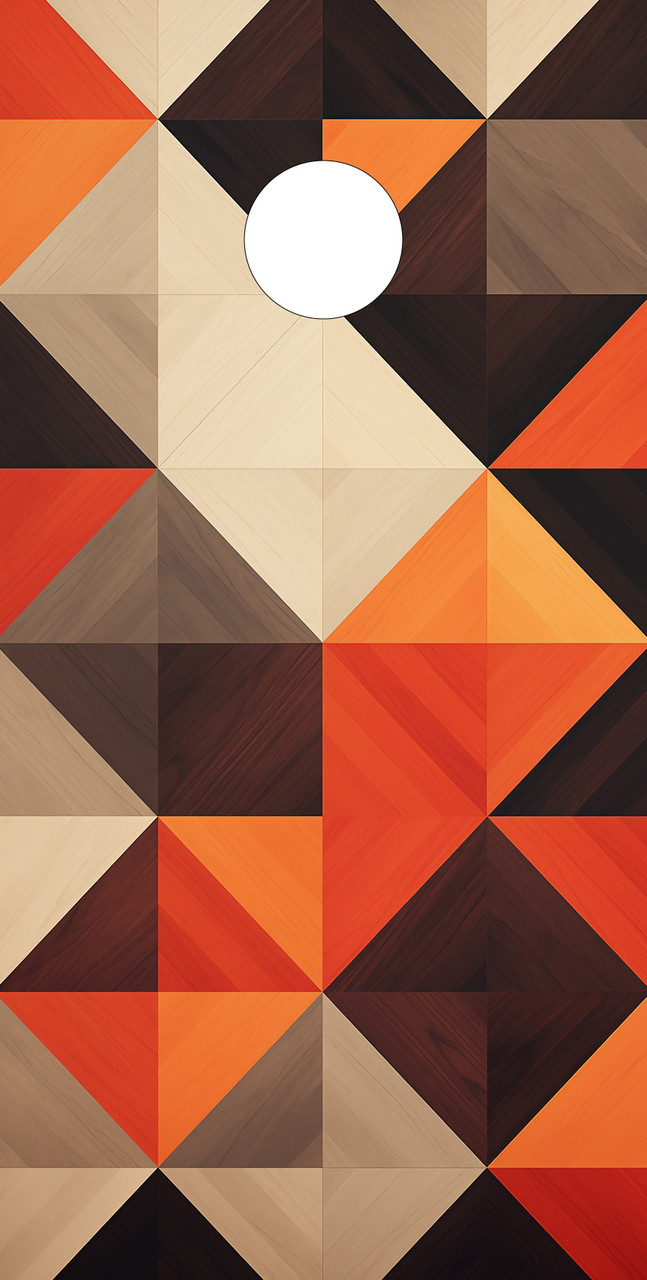 Checkered Wood Grain Cornhole Wraps - Design 1