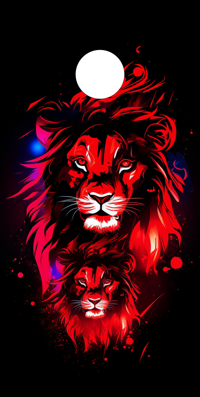 Lion Portraits Cornhole Wraps - Design 6
