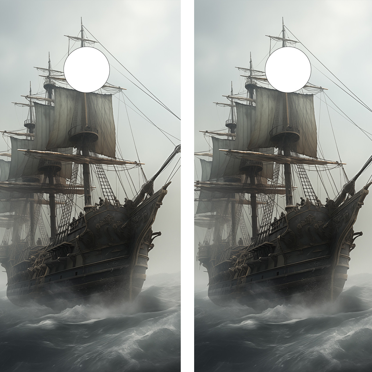 Pirate Ship Cornhole Wraps / Skins - Design 6