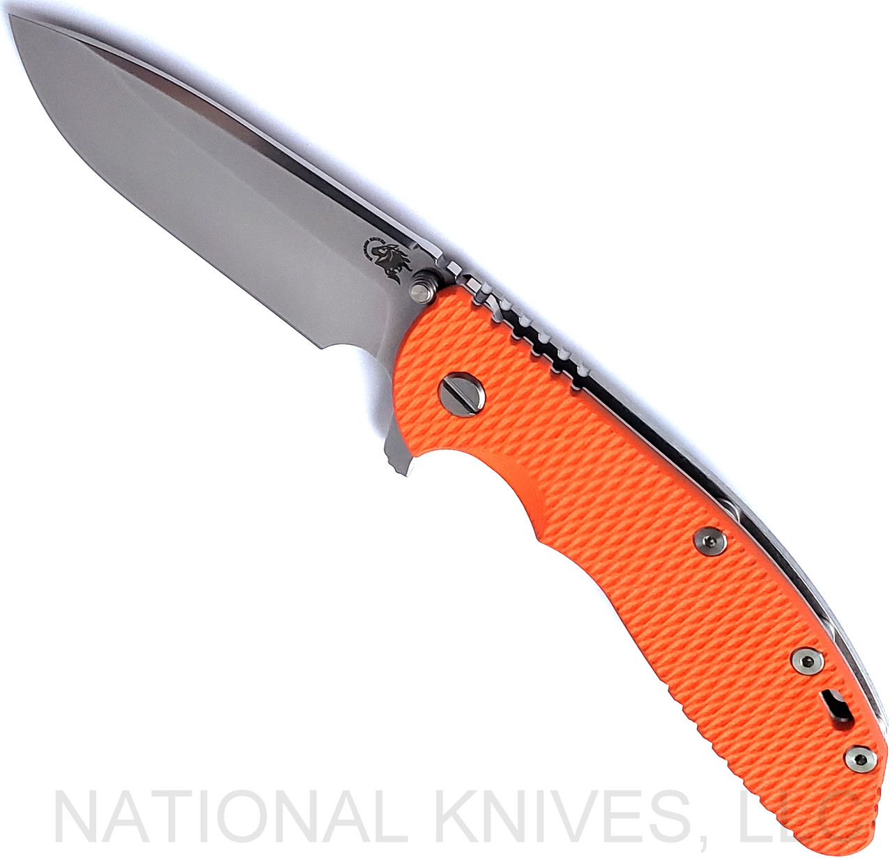 Rick Hinderer Knives XM-24 Spear Point | Stonewash S45VN | Orange G-10 ...