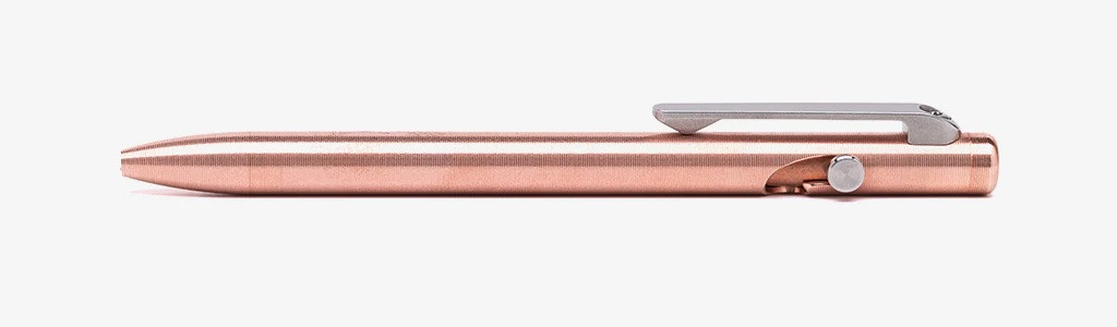 Tactile Turn Slim Bolt Action Pen | Copper | Short | National Knives, LLC