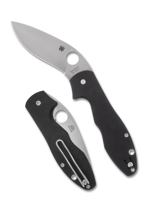 Spyderco Retract Knife C276GP | Satin 9Cr18MoV | Black G-10 | National ...