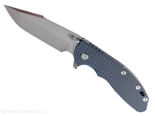 Rick Hinderer Knives XM-24 Harpoon Spanto | Stonewash S45VN | Blue ...