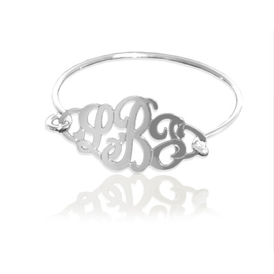 JBD340 Large Monogram Bangle - Jane Basch Designs