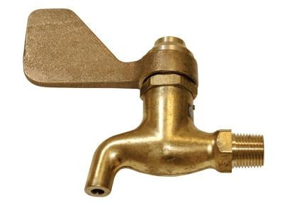Haws 6252EHLF, Self-Closing, Plain End, Bib Faucet with Rough Brass ...